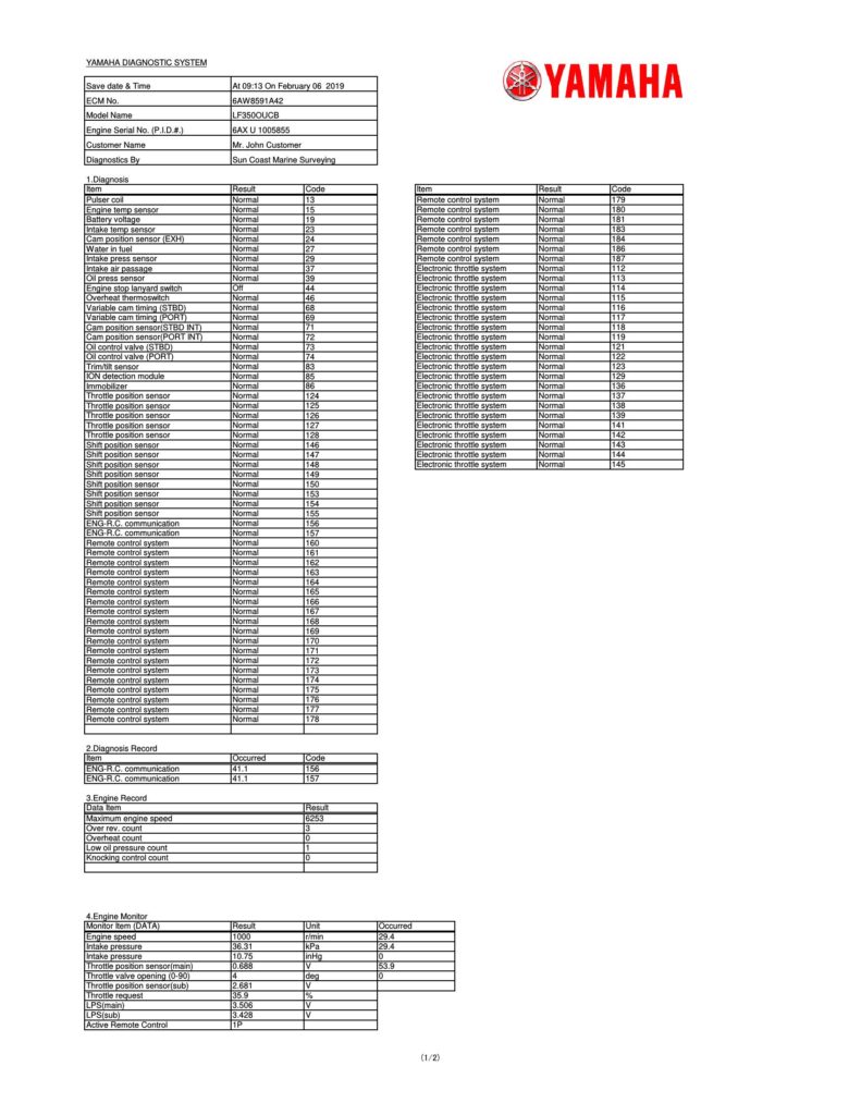 Marine Engine Diagnostics | Sun Coast Marine
